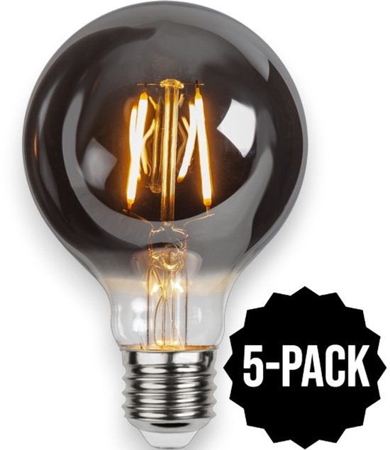 5-Pack | Globelamp G80 - E27 - 1.8W - Super Warm Wit