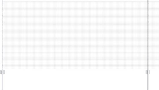 vidaXL - Gelaste - Draadomheining - met - 22 - U-Palen - Zilver - 1 ...