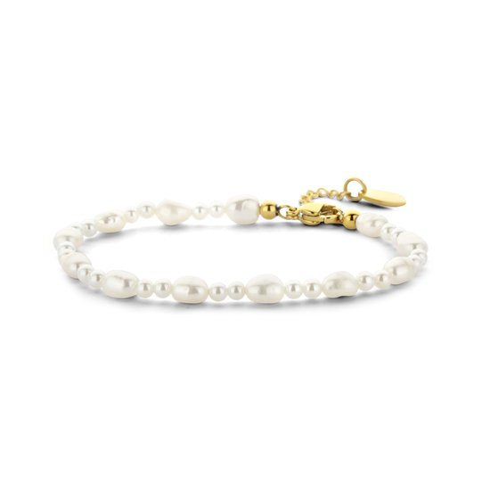 CO88 Colection 8CB-91079 Stalen Armband met Kralen - Dames - Parel - 17 ...