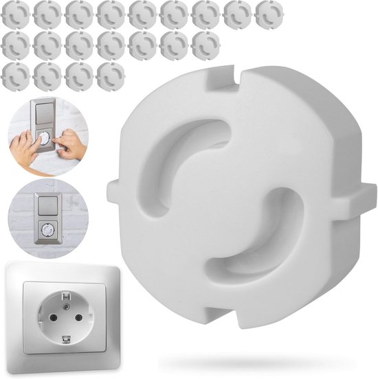Stopcontact kinderbeveiliging voor SchuKo type F - 20 stuks - veilig en ...