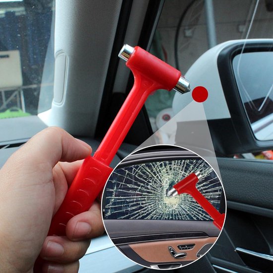 Emergency Hammer Seat Belt Cutter Safety Tool for Car Bus - Set of 2 | bol