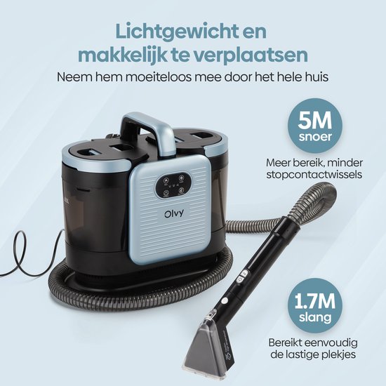 Olvy Tapijtreiniger PRO - Stoomreiniger - Meubelreiniger - 100° Stoom ...