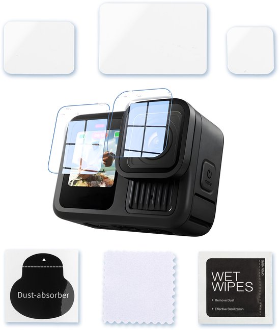 MOJOGEAR Screenprotector voor GoPro Hero 13 - Gehard Glas - Complete set - Speciaal... | bol