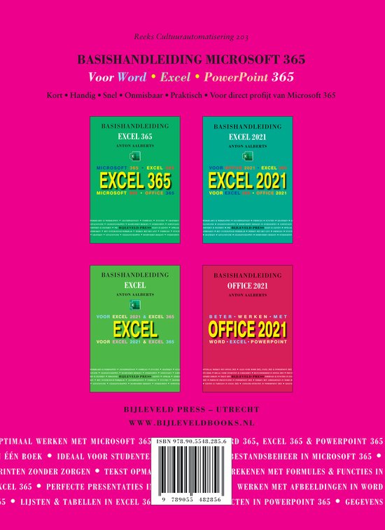 Basishandleiding Beter werken met Microsoft 365 - Word, Excel, PowerPoint | bol