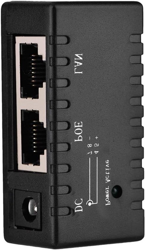 POE Splitter Divider draagbare 10M/100 Mbps Power Injector via ethernet adapter... | bol