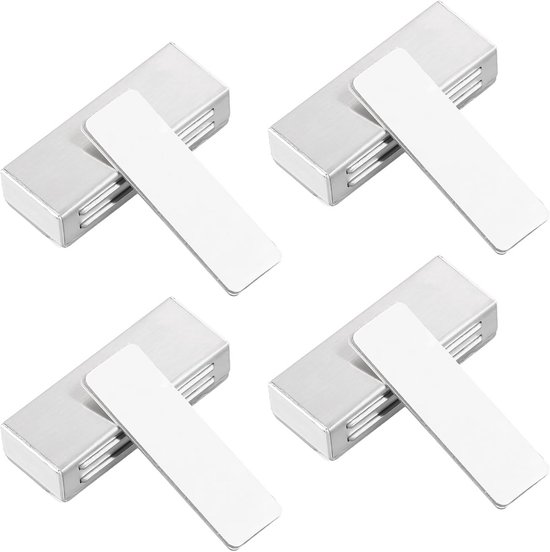 Magnetische deursluitingen | Zelfklevend | Roestvrij staal | 4 Stuks | bol