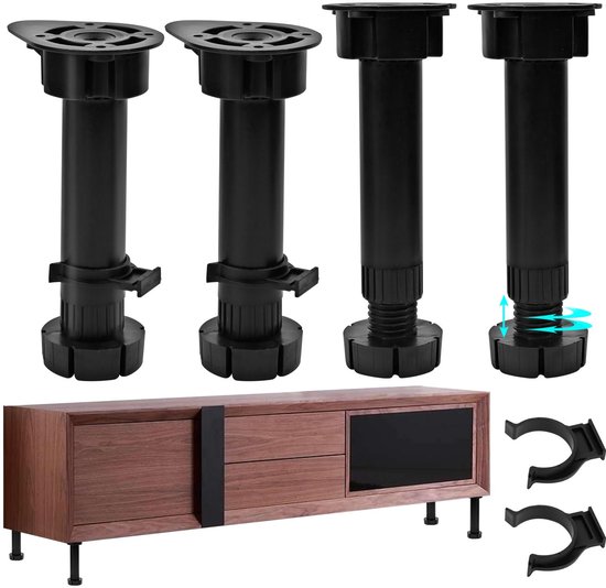 Boraboi ® Verstelbare en Stabiele Meubelpoten voor Diverse Meubels - Set van 4 Stuks,... | bol