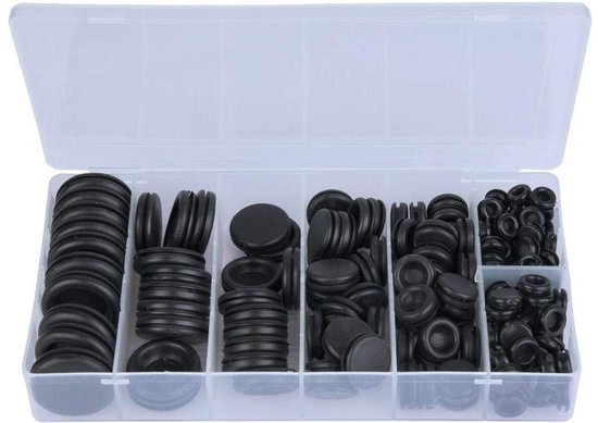 Rubberen doorvoertule afdichtingsringen - 200 stuks zwart 3/16" 1/8" 1/4" 5/16" 3/8"... | bol