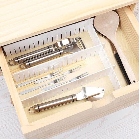 40 Pack Adjustable Drawer Divider Set met Fixing Clips | bol