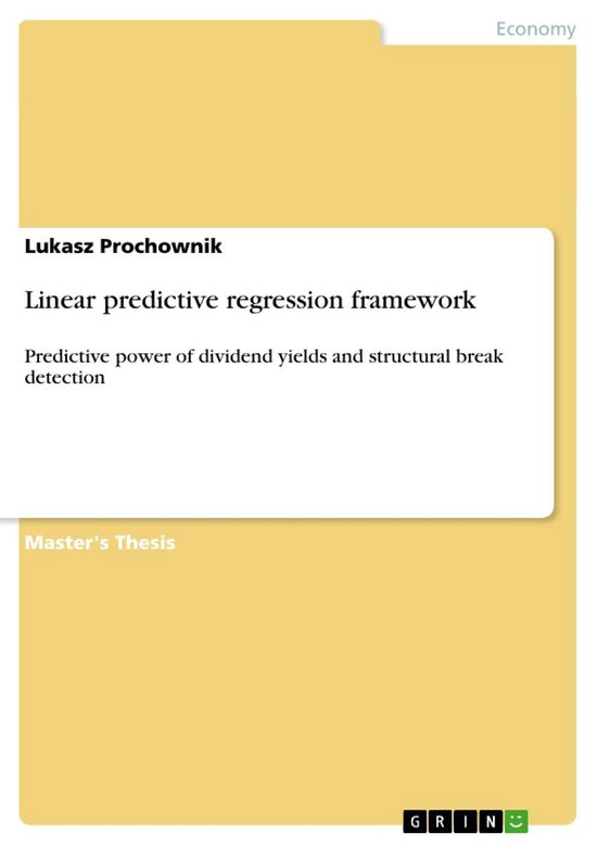 Linear predictive regression framework (ebook), Lukasz Prochownik | 9783656063025 | Boeken | bol.com
