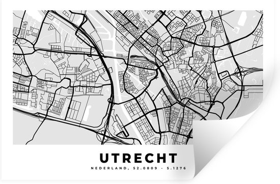 Muurstickers - Sticker Folie - Kaart - Nederland - Utrecht - 30x20 cm ...