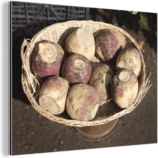 Wanddecoratie Metaal - Aluminium Schilderij - Ongeschilde koolrapen in ...