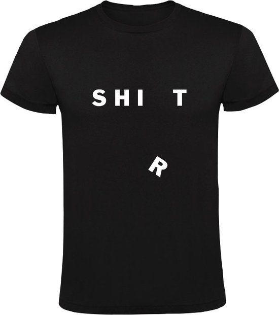Shit Shirt | Heren T-shirt | Zwart | Wegevallen letter | Eenvoudig | bol
