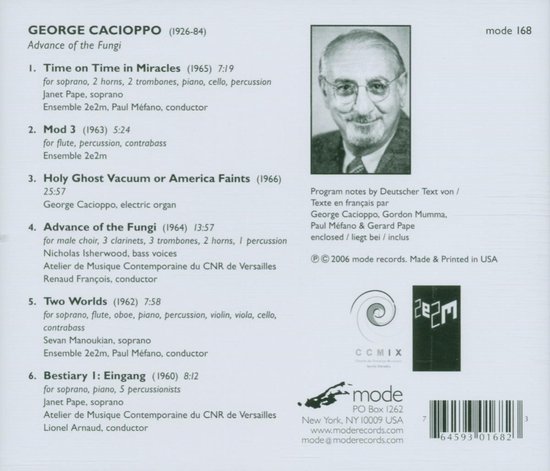 Ensemble 2E2m/Cacioppo/... - Advance Of The Fungi (CD), Cacioppo | CD ...