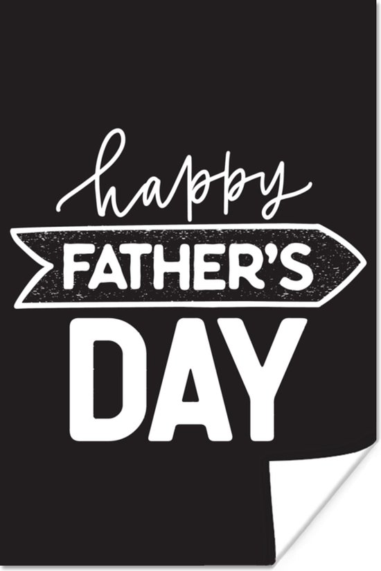 Poster Happy Father's Day - Spreuken - Quotes - Papa - 40x60 cm ...