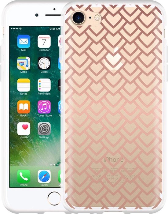 Hoesje geschikt voor iPhone 7 Pink Pattern | bol