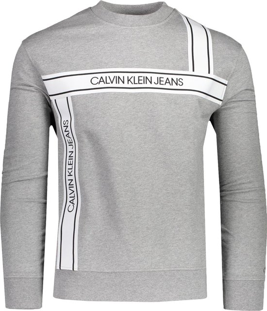 Calvin Klein Sweater Grijs - Maat XL - Heren - Herfst/Winter Collectie - Katoen | bol.com