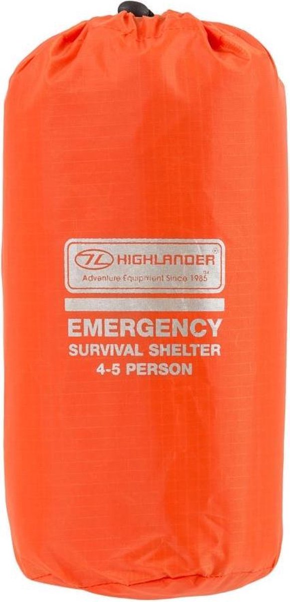Highlander noodtent Emergency Survival Shelter 4-5 persoons - Oranje ...