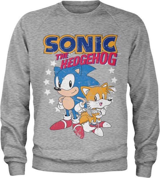 Sonic The Hedgehog Sweater/trui -S- Sonic & Tails Grijs | bol