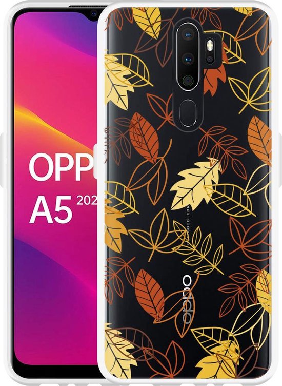 Oppo A5 2020 Hoesje Falling Leaves - Designed by Cazy | bol.com