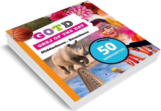 Grej of the day - wandkaartjes middenbouw - bovenbouw | bol