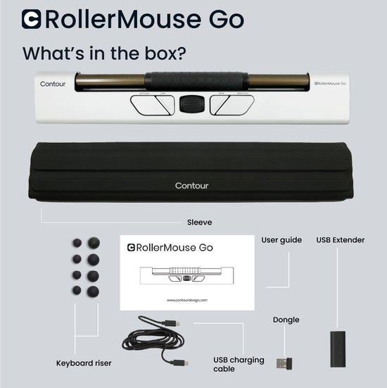 Contour Design RollerMouse Go - Ergonomische muis - Draadloos ...