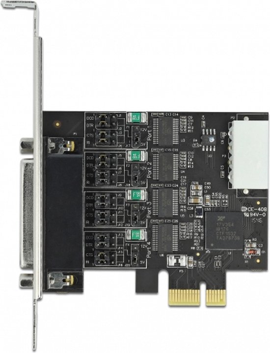 Delock PCI Express Card to 4 x Serial RS-232 with voltage supply 5 V ...