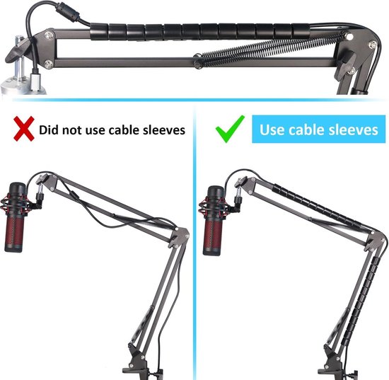 QuadCast Boom Arm met Mic Pop Filter - Microfoon Stand - 3 Lagen Mic ...