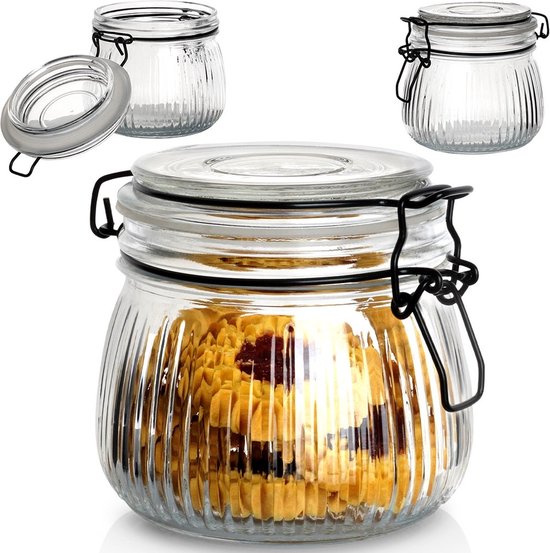 Pot met Beugelsluiting Glas 500 ml - Inmaakpot - Weckpot - Confituren | bol