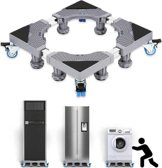 Verstelbaar onderstel voor Wasmachine - Beweegbare sokkel - Droogsokkel ...