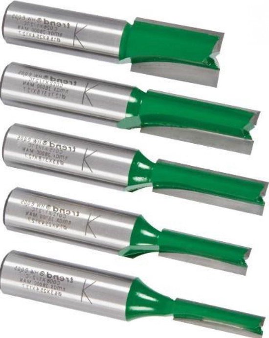 Imperial frezenset - 5-delige set rechte frezen - 1/4 inch tot 5/8 inch ...