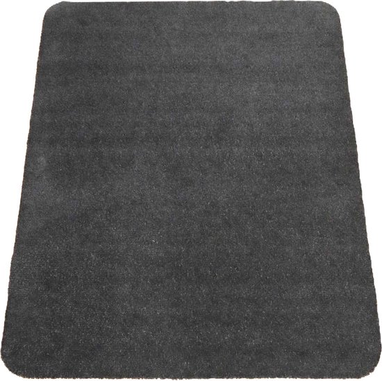 Schoonloopmat - Deurmat - Droogloopmat zwart antraciet 70x90 uitwasbaar ...