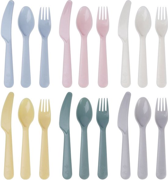 Bestekset Plastic voor 6 Personen 18 delig - Bestek Set | bol