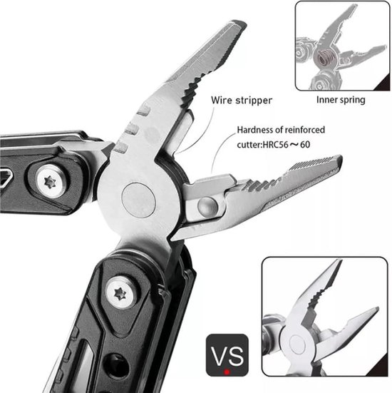 13-in-1 multitool voor buitenactiviteiten - wandelen, accessoires kit, tang, mini... | bol