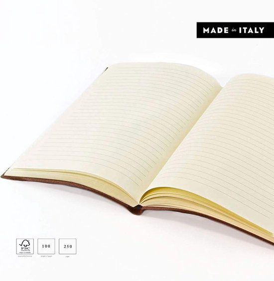 Large Recycled Leather Bound Diary Notebook Notepad - A5 (15x21cm) Navy ...