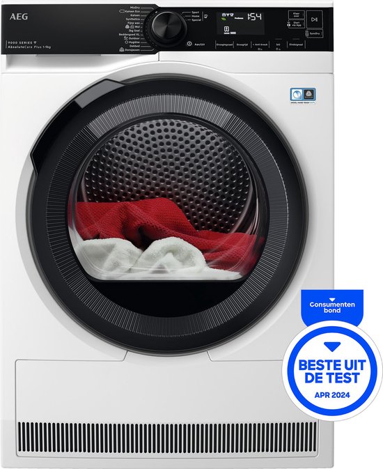 AEG TR969M6C EcoLine 9000 serie AbsoluteCare® Plus - Wasdroger Warmtepompdroger - 9 kg | bol