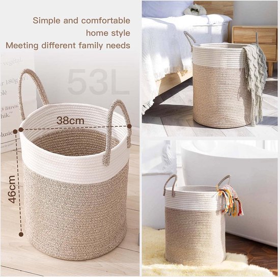 Opvouwbare Anshuke Wasmand met handvat - Groot - Handgemaakt - Wassen ...