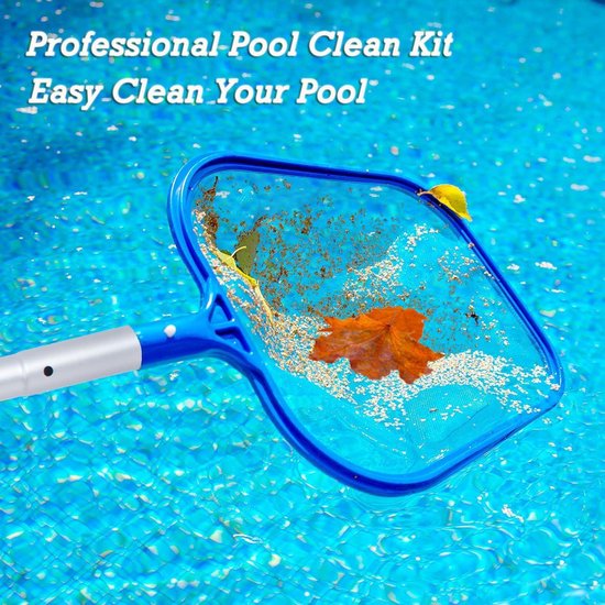 Pool Skimmer Net Heavy Duty Scoop Leaf Rake with Aluminum Rod Fine Mesh ...