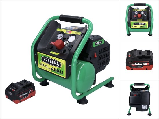 Prebena VITAS 100-AKKU Compressor 18 V 5 l 8 bar CAS Borstelloos + 1x accu 10.0 Ah -... | bol