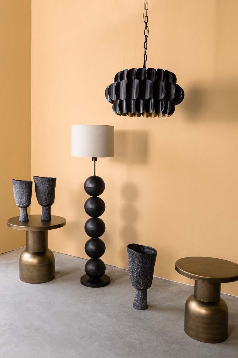 PTMD Meriko Ronde Bijzettafel - H52 x Ø51 cm - Ijzer - Goud | bol