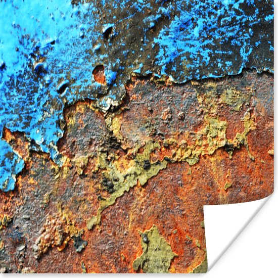 Poster Roest - Metaal - IJzer - Industrieel - 30x30 cm | bol.com