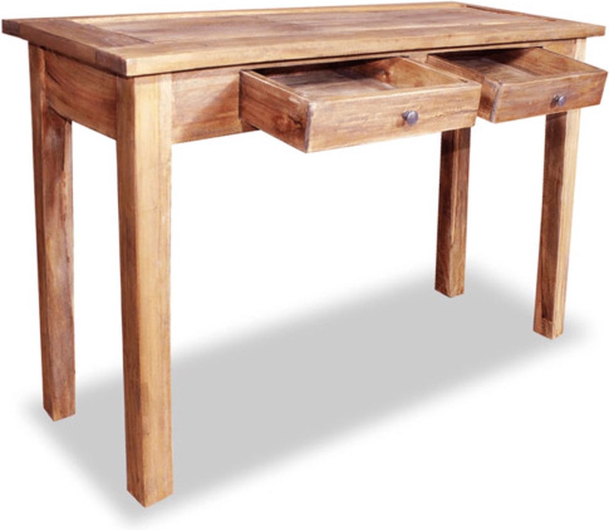 vidaXL Wandtafel 123x42x75 cm massief gerecycled hout | bol.com