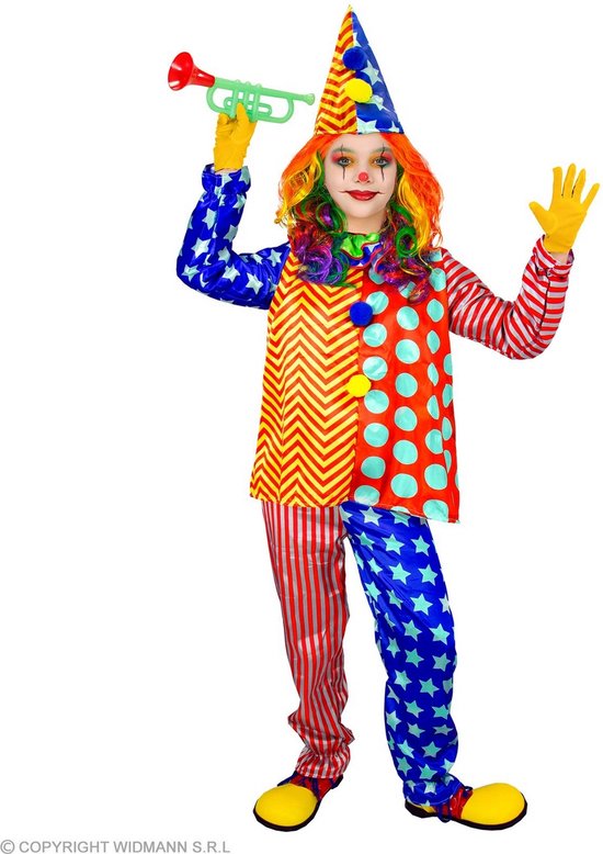 Clown & Nar Kostuum | Ben De Vrolijkste Clown Kind Kostuum | Maat 140 ...