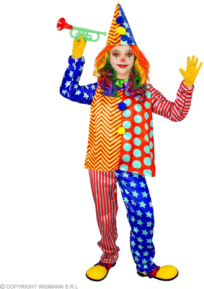 Clown & Nar Kostuum | Ben De Vrolijkste Clown Kind Kostuum | Maat 140 ...