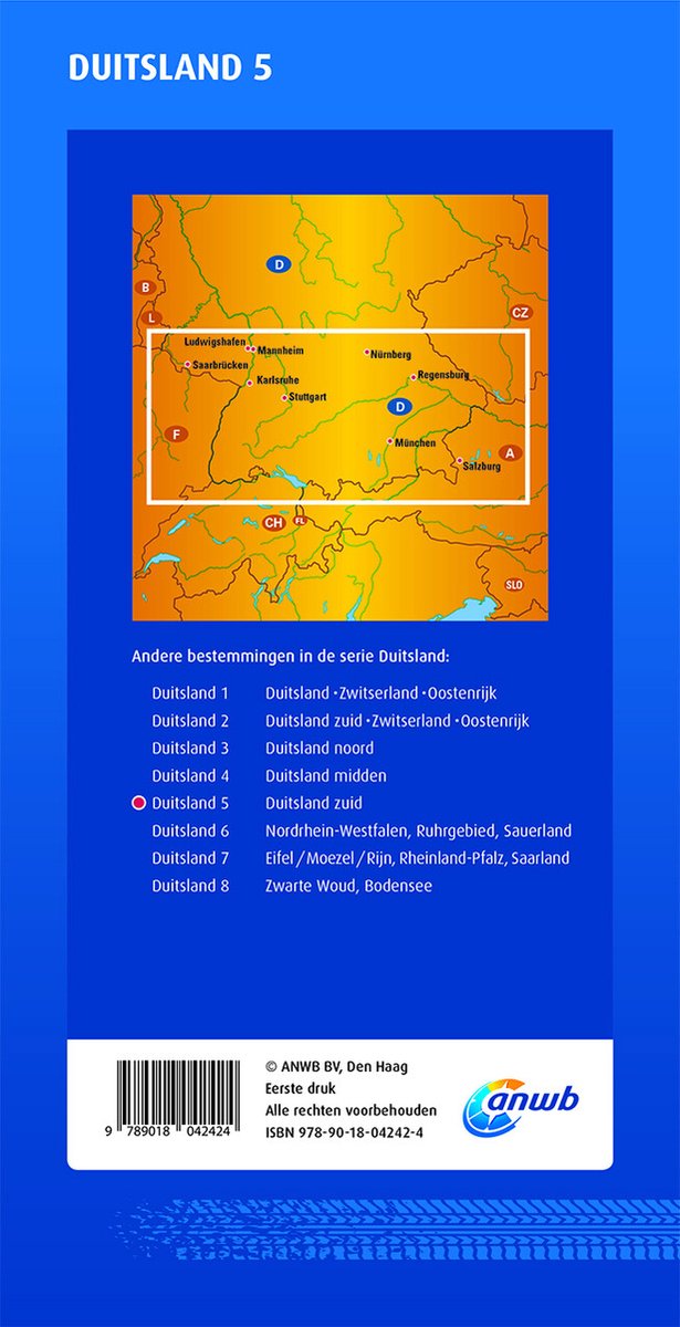 ANWB wegenkaart - Duitsland 5. Duitsland zuid | bol.com