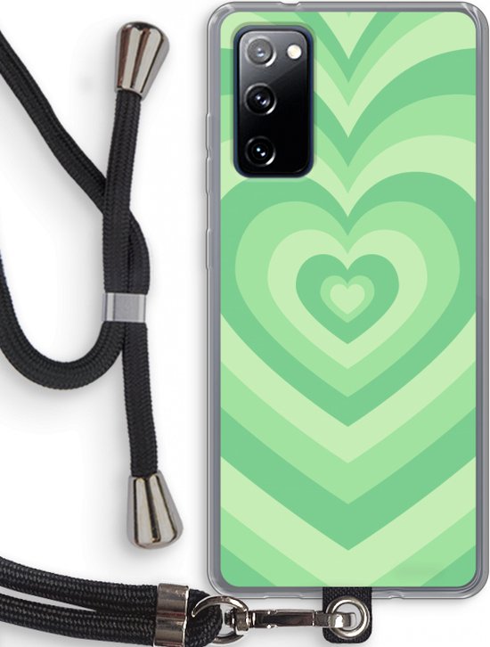 Case Company® - Samsung Galaxy S20 FE / S20 FE 5G hoesje met Koord - Hart Groen -... | bol.com