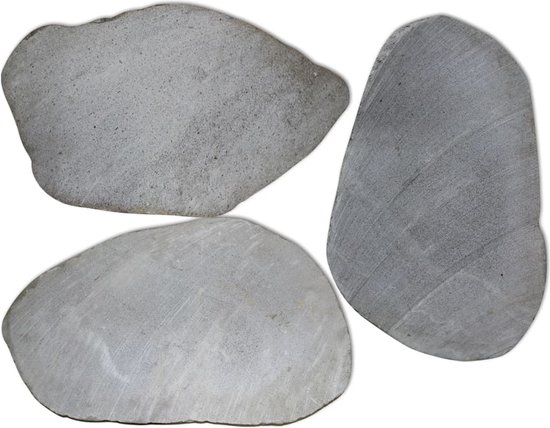 vidaXL Tuin Stapstenen 3 stuks Riviersteen | bol