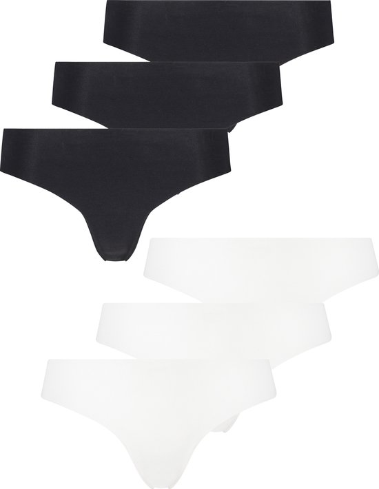 Hunkemöller Dames Lingerie 6-pack invisible string - Wit - maat M | bol.com
