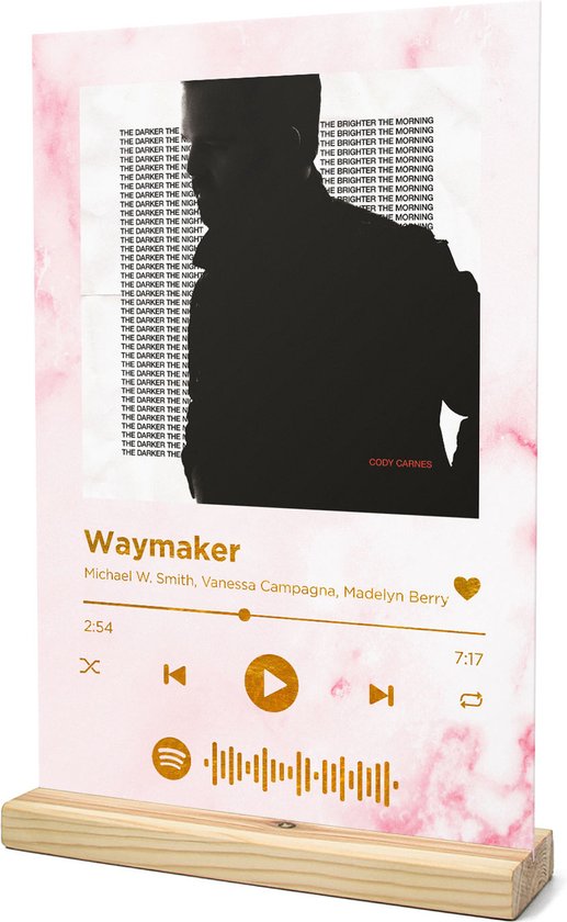 Songr Spotify Muziek Bordje - Waymaker - Michael W. Smith, Vanessa ...