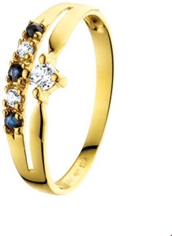 Ring Saffier En Zirkonia | bol